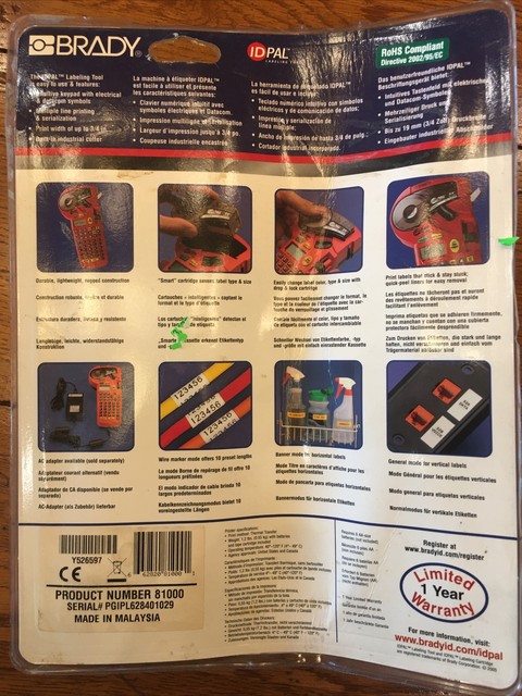 Brady ID PAL Label Thermal Printer for sale online | eBay