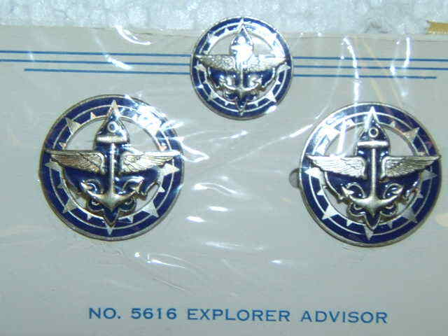 Boy Scout Explorer Advisor collar pins on card 9590L | eBay