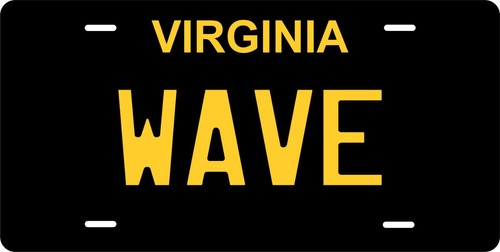 Virginia Black Yellow Custom Personalized License plates Auto Bike ...