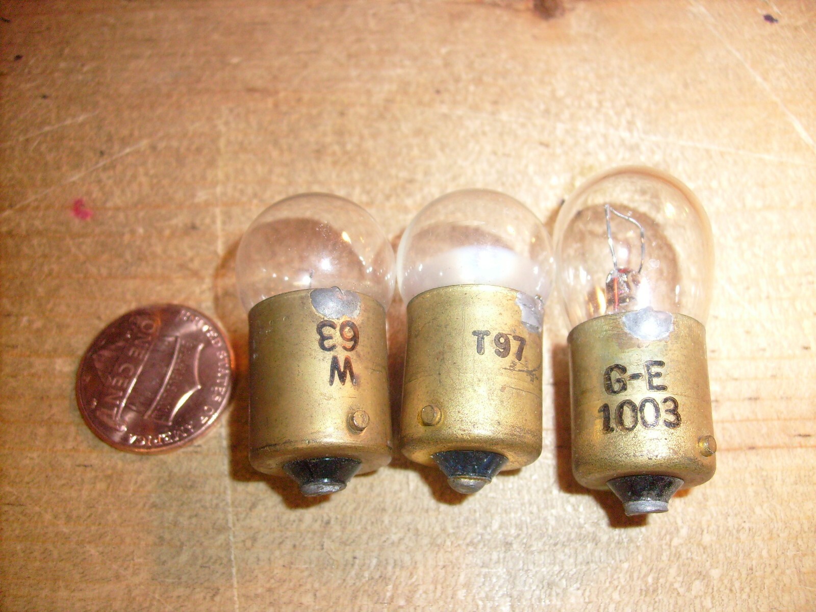 3 tube Radio Repair Shop Lamps Bulbs - W63 G-E 1003 T97 | eBay