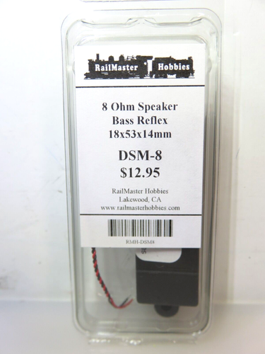 Railmaster Hobbies DSM-8 Bass Reflex 8 Ohm 2 Watt Speaker 18x53x14mm | eBay