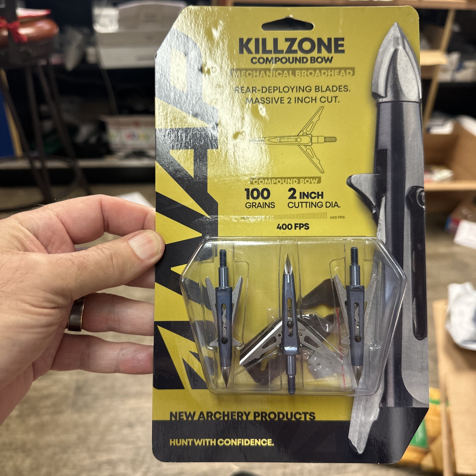 Pack of 3 NAP New Archery Products Killzone 100 Grain Broadheads 2IN ...