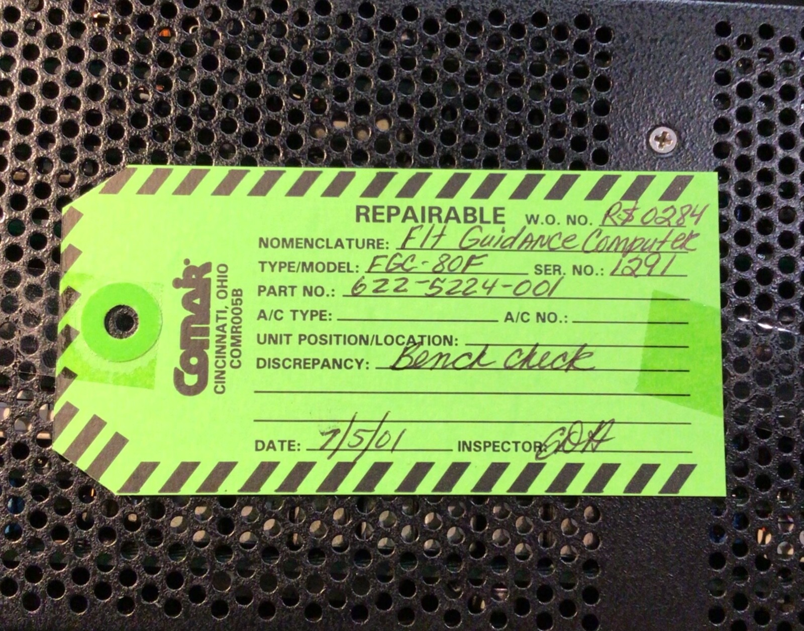 Collins Flight Guidance Computer Type FGC-80F P/N 622-5224-001 | eBay