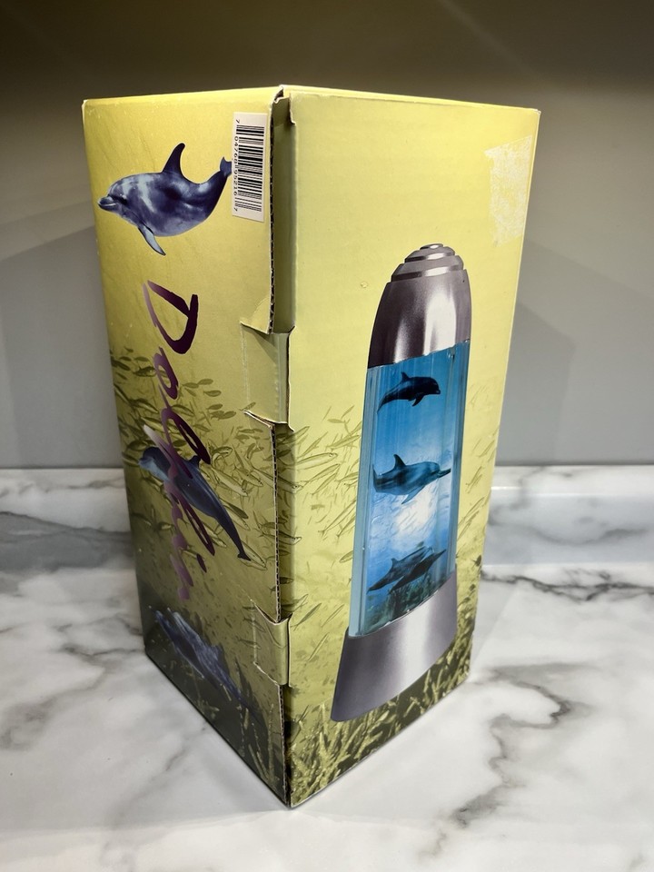 VTG Dolphins Lamp Night Light Rotating Animated 14" X 6" Corded W/Box Tanaka | eBay