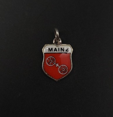 Mainz Germany Enamel Coat of Arms Shield Travel Charm REU 800 Silver ...