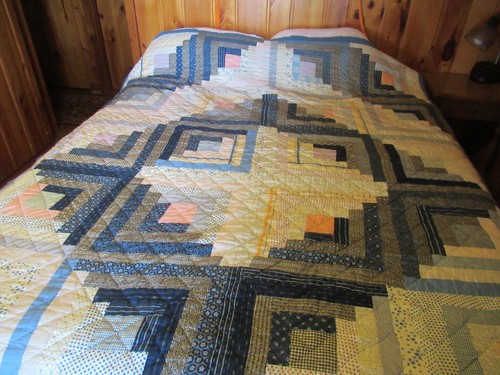 Vintage Quilt 40's Handmade Hand Quilted Full Sz Cotton Patchwork Quilt ...