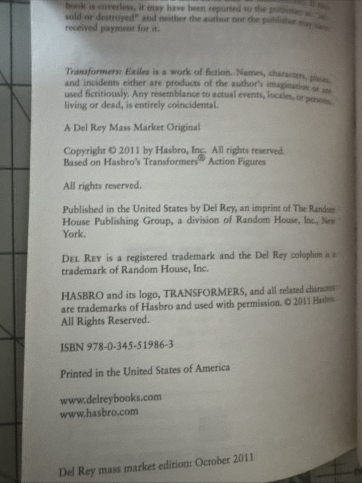 Transformers Exodus & Exiles By Alex Irvine PB 2 Paperback Books ...