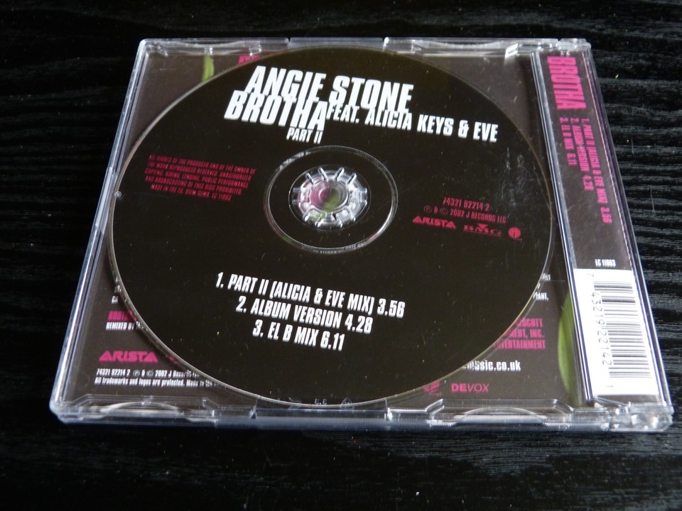 C.D. SINGLE ANGIE STONE EVE ALICIA KEYES BROTHA 3 MIXES MINT CONDITION ...