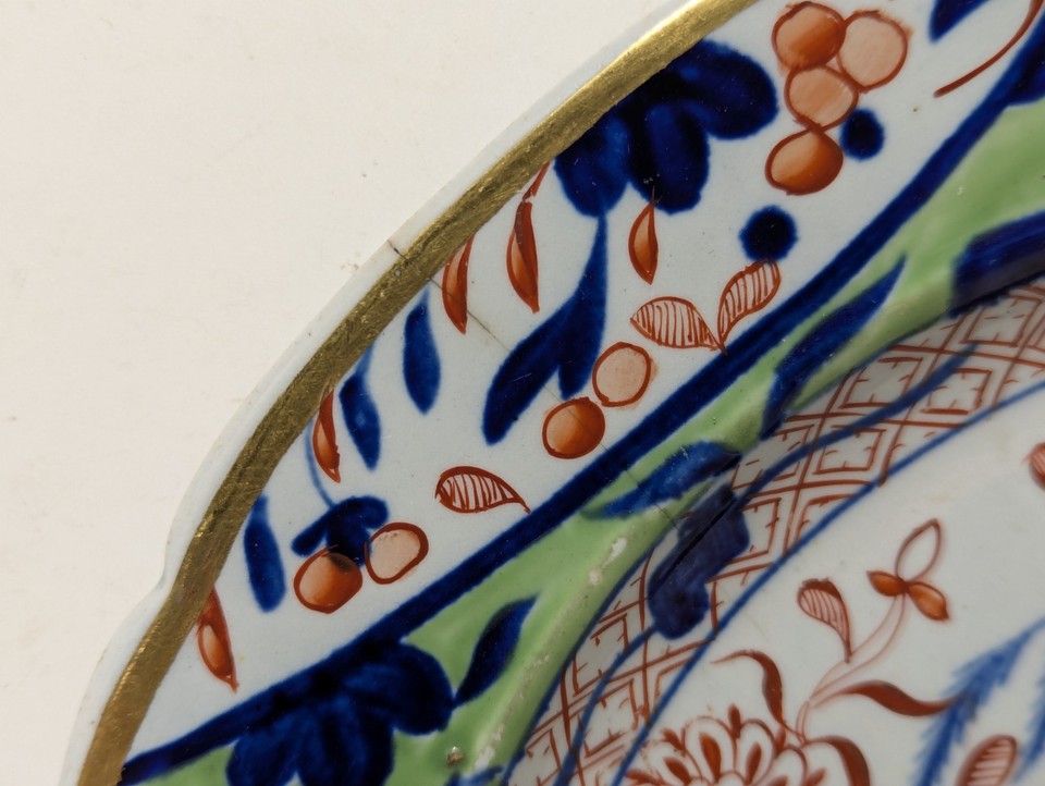 Antique Georgian Mason's Patent Ironstone China Plate "Peony & Bridge ...