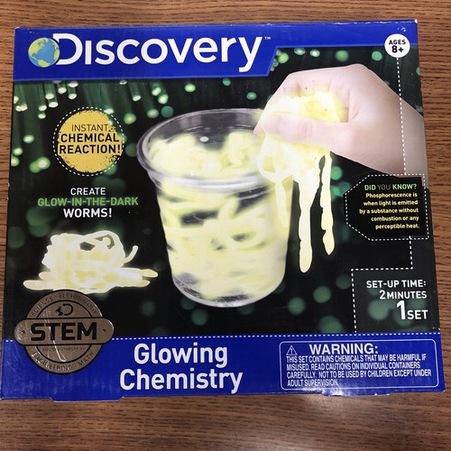 Discovery Glowing Chemistry Kit Grow Glow In Dark Worms Science STEM Toy 765940865712| eBay