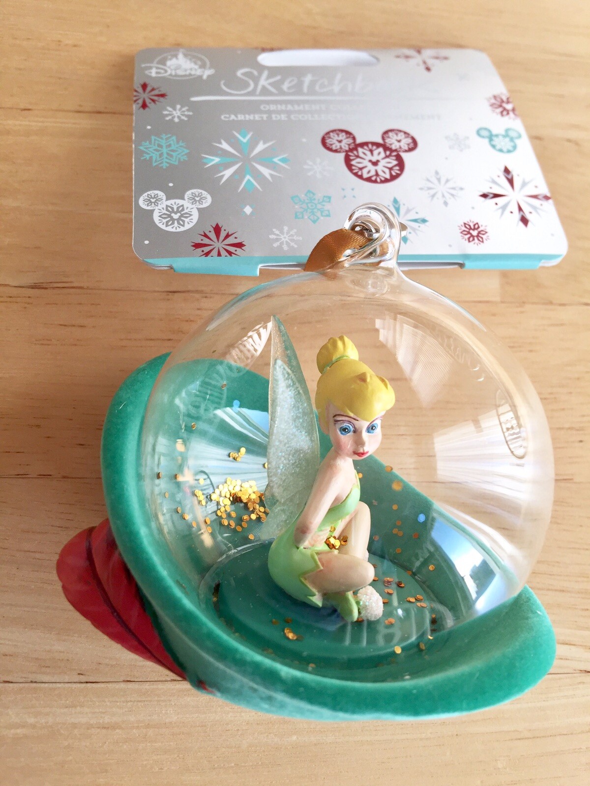 NEW Disney Store 2020 Tinkerbell Glass Globe Sketchbook Ornament Tinker ...