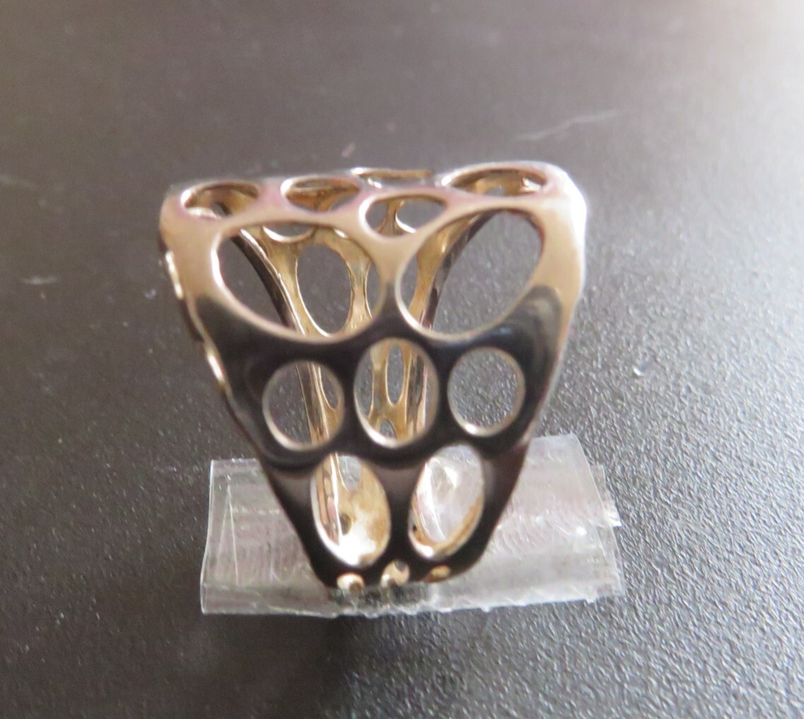 925 Sterling Silver Wide Holes Ring Size Q | eBay UK