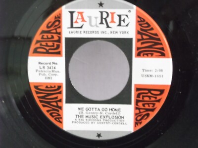 The Music Explosion,Laurie,"We Gotta Go Home",US,7"45,PROMO,garage rock ...