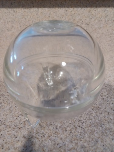 Vintage Clear Glass Art Deco Powder/Trinket/Cotton Ball Box - Rose on ...