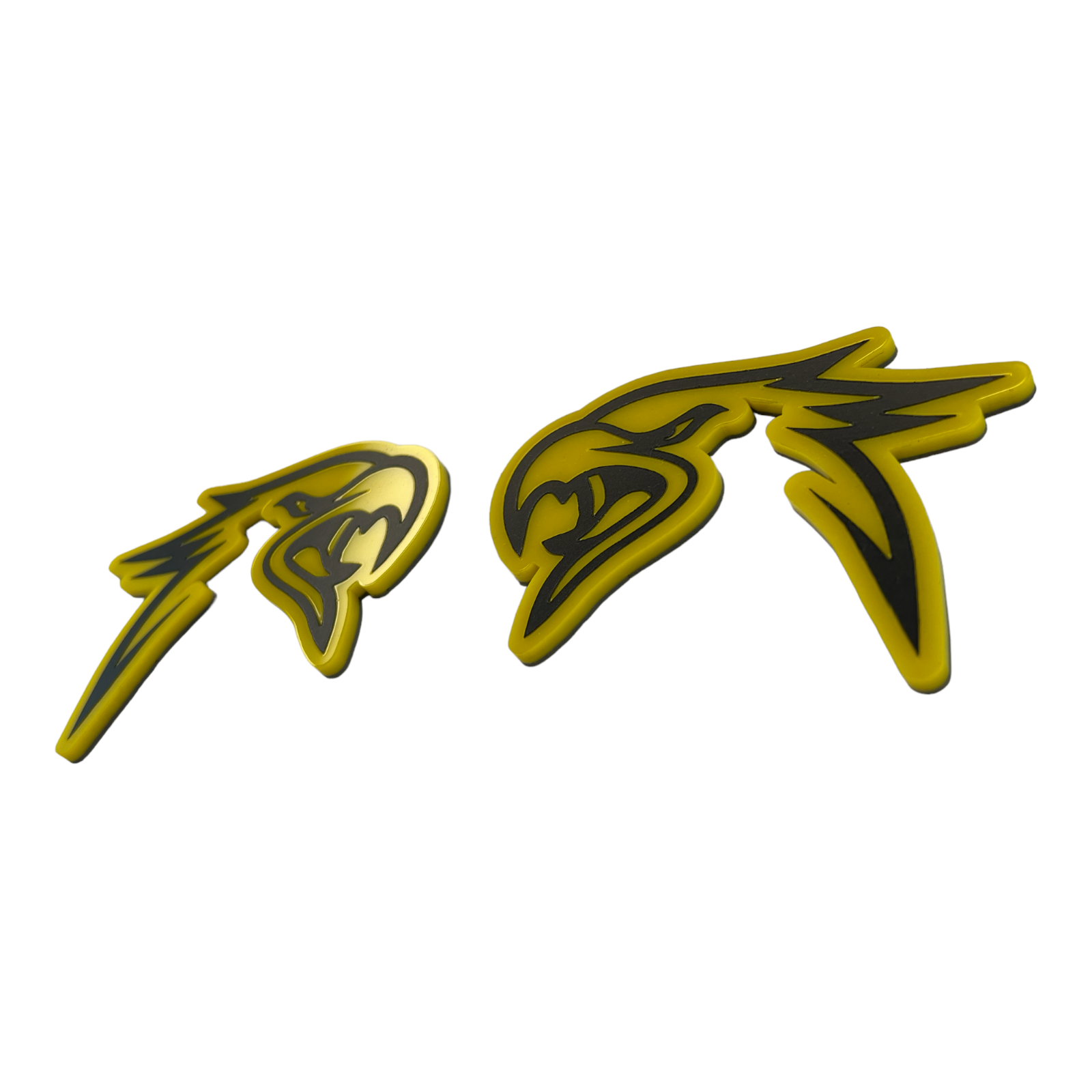 PAIR Yellow HellHawk Emblems fits Jeep Trackhawk Grand Cherokee Left ...