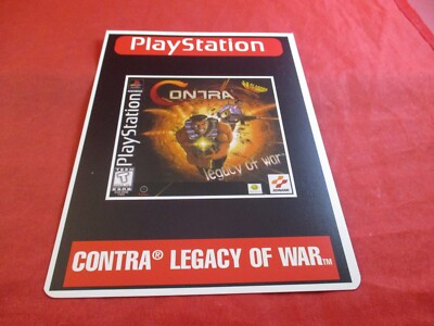 Contra Legacy of War Playstation 1 PS1 Vidpro Promo Display Card ONLY ...