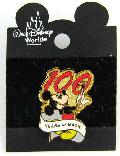 WDW Disney Pin 100 Years of Magic Mickey w/ Banner Paint Brush Trading ...