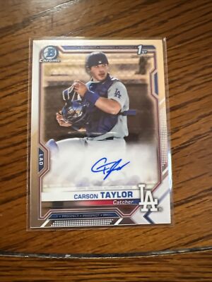 2021 Bowman Chrome Carson Taylor Auto Los Angeles Dodgers #CPA-CT | eBay