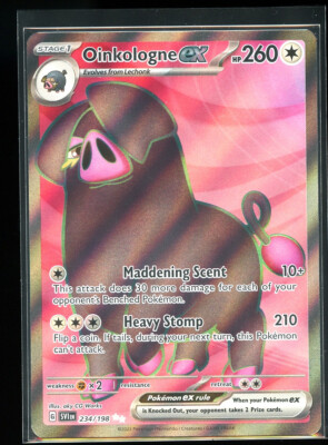 Oinkologne ex 234/198 Near Mint Full Art Pokemon TCG Scarlet & Violet ...