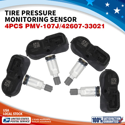 4X OEM TIRE PRESSURE MONITOR SENSOR TPMS 42607-33021 PMV-107J For ...