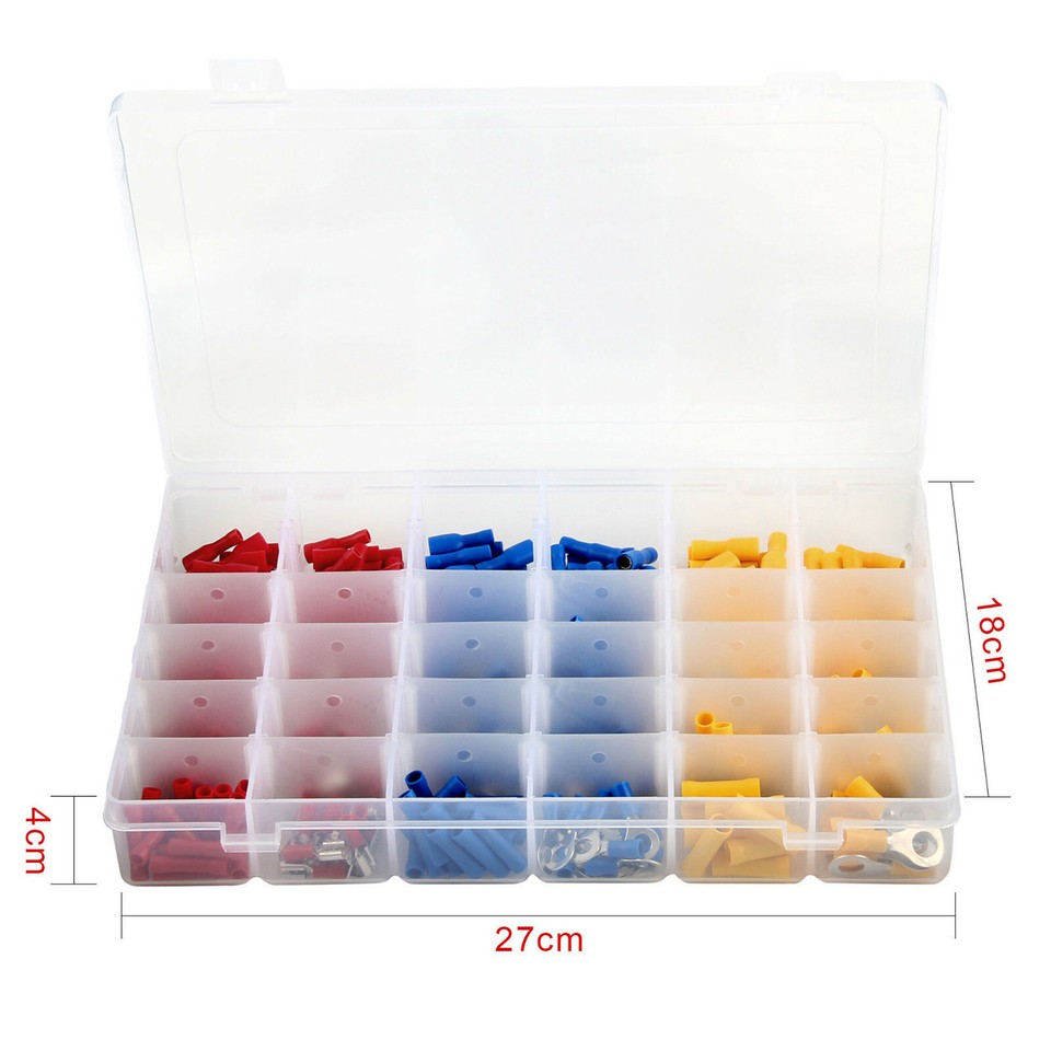 480PCS ELECTRICAL WIRE TERMINALS ASSORTMENT SET INSULATED CRIMP ...