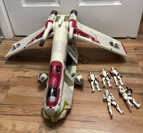 Star Wars Clone Wars Gunship 2002 Republic Command Vehicle Hasbro Color ...