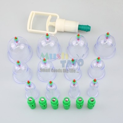 New 12 Traditional Chinese Cupping Therapy Set Magnets Great Health ...