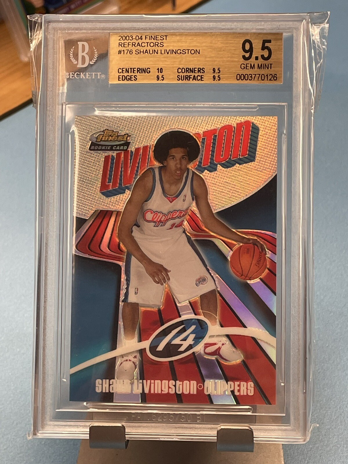 2003-04 Topps Finest - 2004-05 Rookie Refractor #176 Shaun Livingston ...