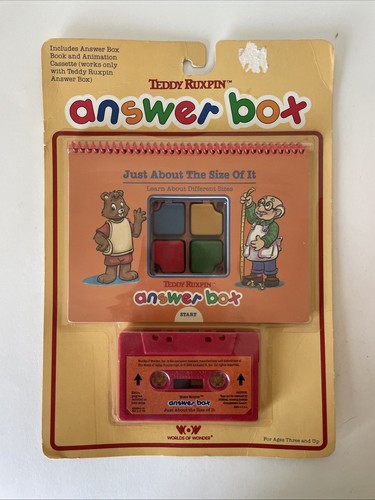 Teddy Ruxpin Answer Box Just About The Size Of ItBook & Cassette New ...