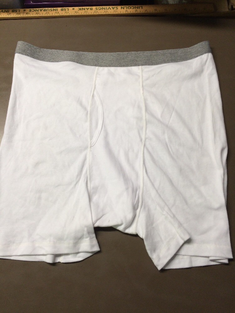 Men’s Stafford Boxer Briefs White W/Gray Waistband Size XXL (44-46) Lot ...