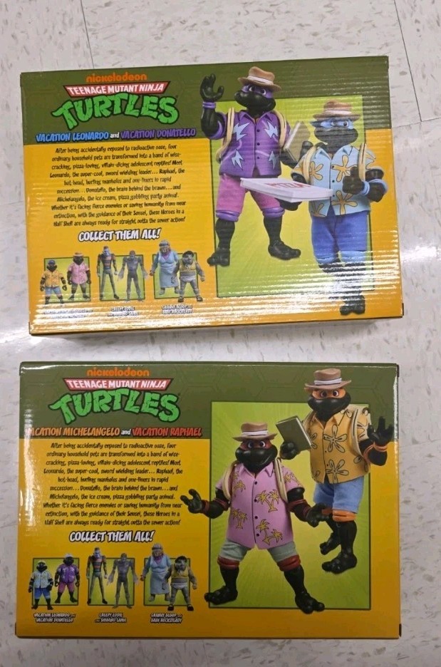 NECA Teenage Mutant Ninja Turtles TMNT Vacation Leo, Mikey, Ralph ...