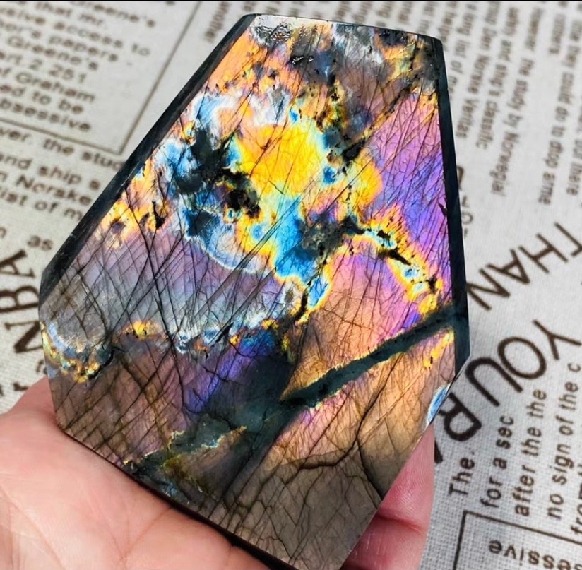 209g Natural Purple Flash Labradorite Crystal Healing Specimen | eBay