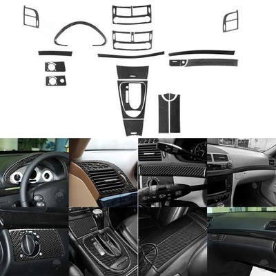 20Pcs Real Carbon Fiber Full Interior Dash Kits For Benz E-Class W211 ...
