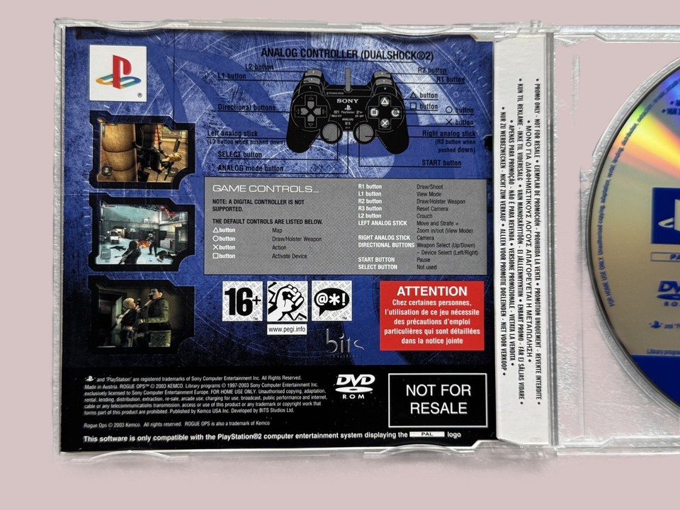 PS2 Promo Games Press Release Promotional PlayStation 2 Full Games UK ...