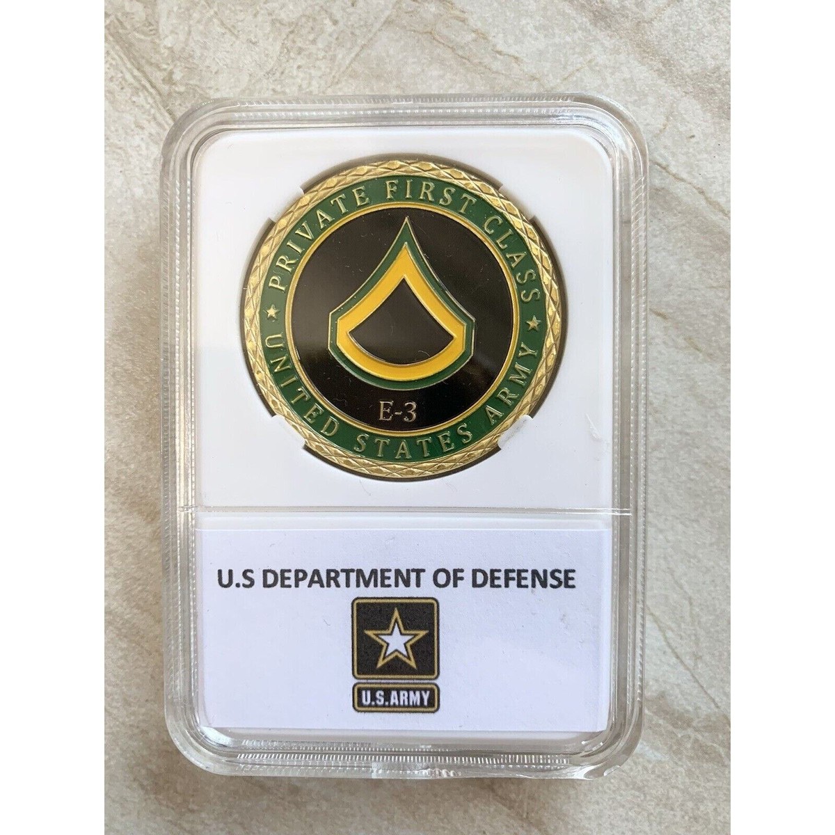 Army Private Logo ARMY Rank E2 E4 – The Jewelry Republic