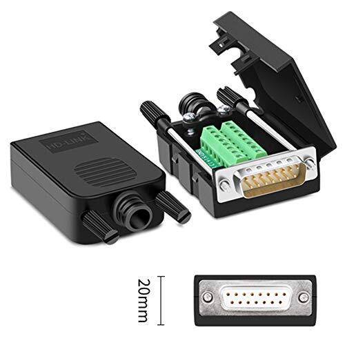 DB15 Solderless Serial to 15-pin Port Terminal Adapter Connector ...
