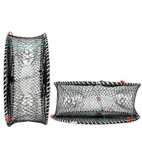 2x Heavy Duty Mesh Shrimp Crab Lobster Trap Tunnels Sea Wire Cage Bait ...