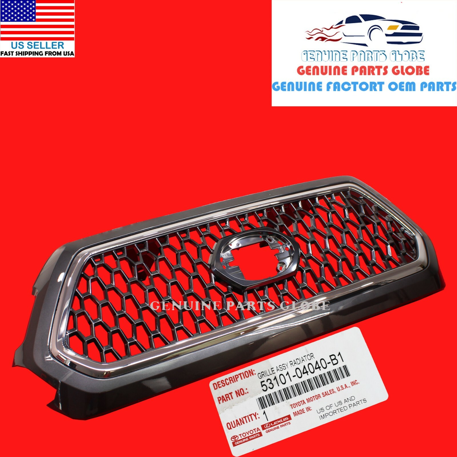 GENUINE TOYOTA TACOMA TRD SPORT OFF ROAD GRAY 1G3 RADIATOR GRILLE 53101 ...