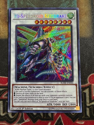 Yugioh Hi-Speedroid Kitedrake BLHR-EN044 Secret Rare 1st Edition | eBay