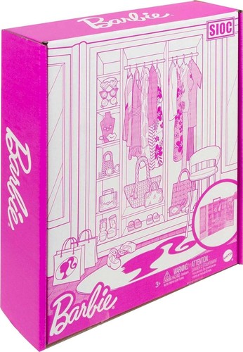 Barbie Closet Playset with 3 Outfits, Styling Accessories | eBay