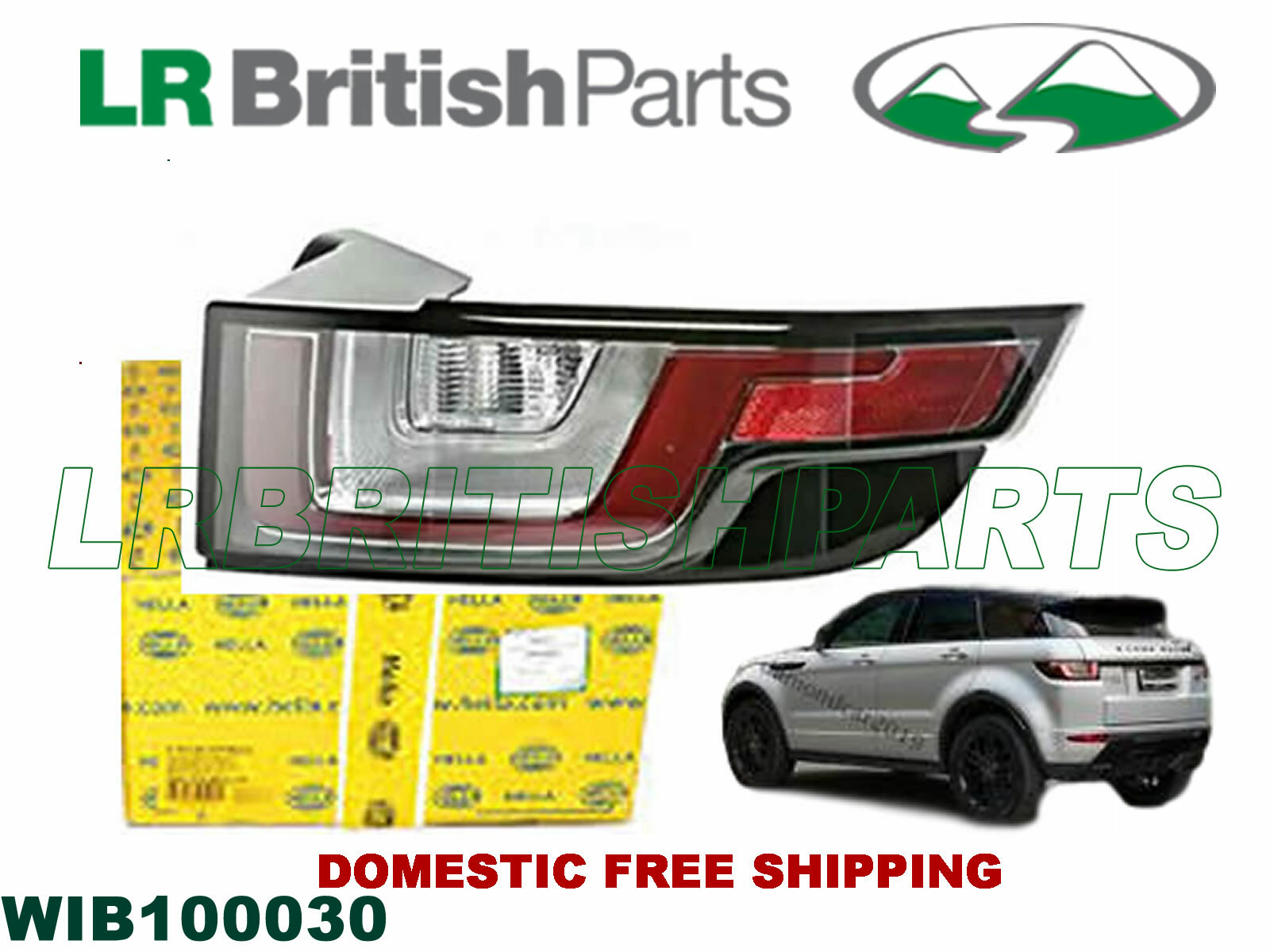 LAND ROVER REAR LAMP CLEAR GLASS RANGE ROVER EVOQUE LH NEW LR116199 ...