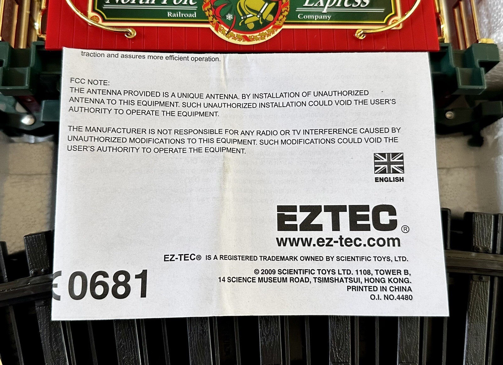 EZTEC North Pole Express Christmas 40 Piece Train Set 37181 - Open Box ...