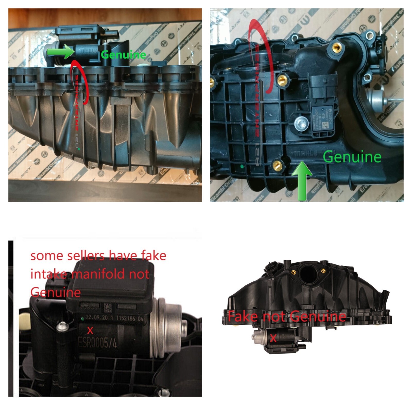 Genuine Mopar Intake Manifold + Swirl Motor Jeep Grand Cherokee 13-20 ...