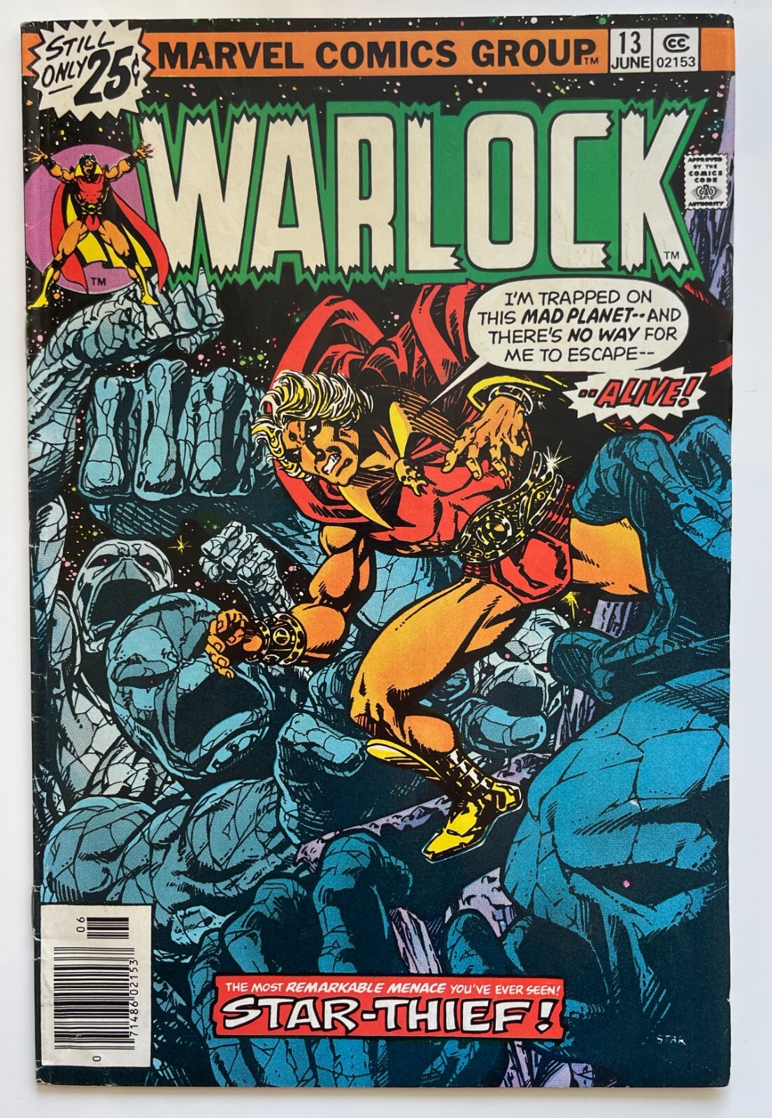Warlock #13 | Jim Starlin | First appearance of Star-Thief | Fine ...