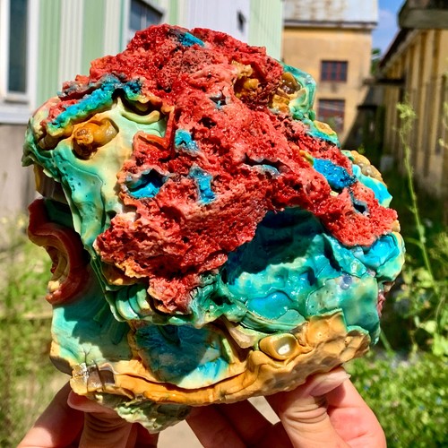 5.56LB Natural beautiful Warring States Red Agate rough Crystal Healing ...