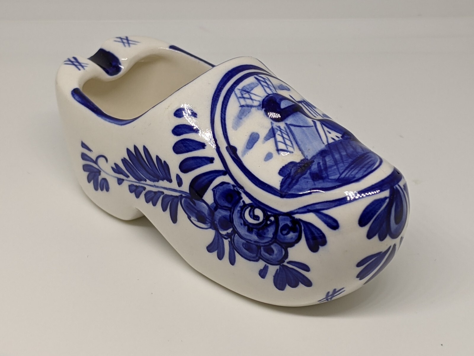 Hand Painted Delft Blue Holland Dutch Shoe Porcelain 5" Clog Ashtray #1 ...