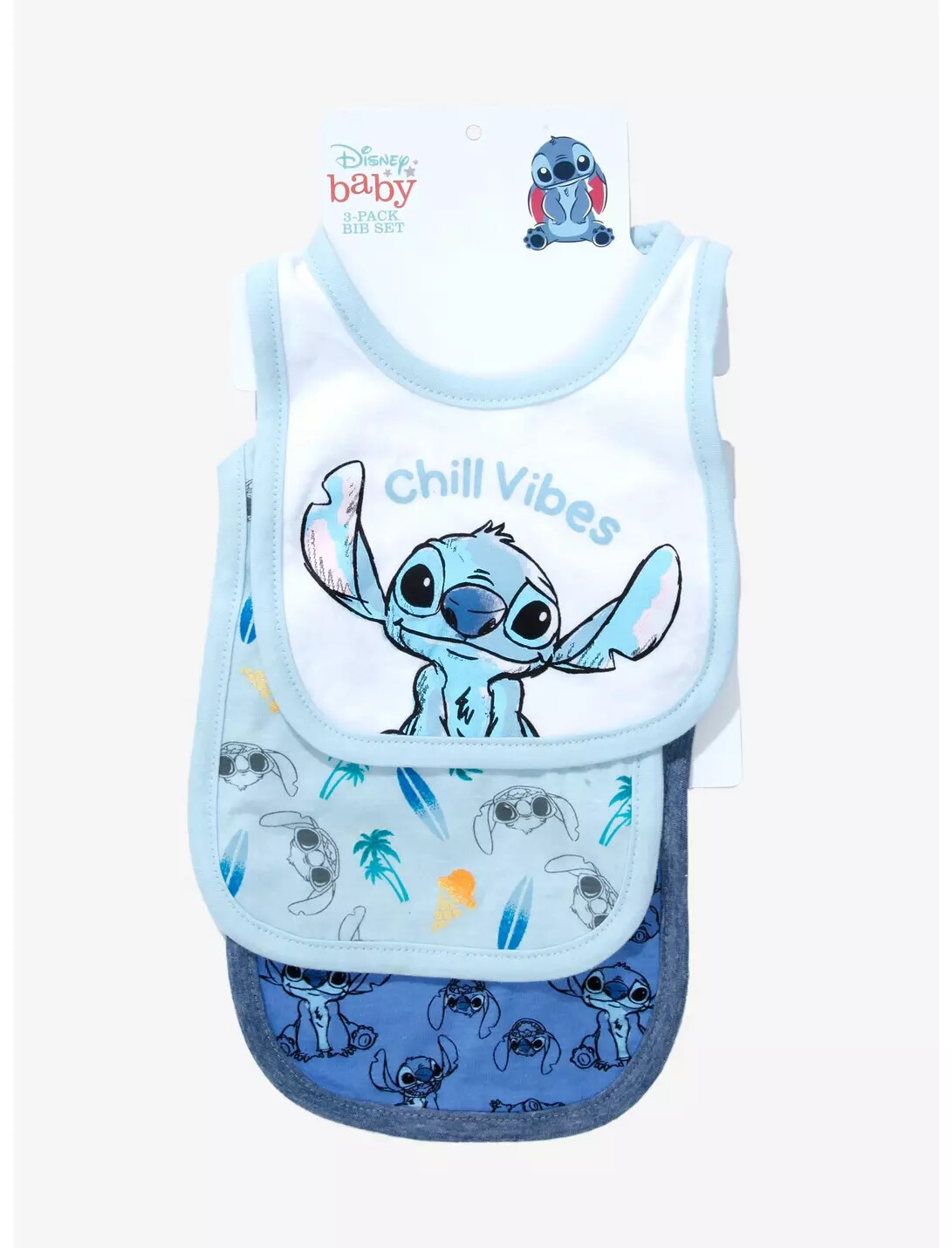 Disney Baby Bibs Cloth Bib 3 Pack One Size Cotton Lilo & Stitch Alice ...