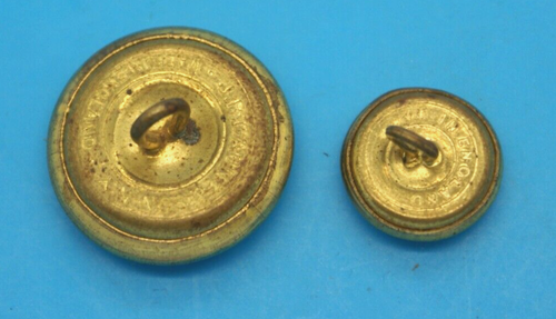 2 U.S. ARMY CORPS of ENGINEERS GOLD GILT BUTTONS - ORIGINAL 3 PIECE CUT ...