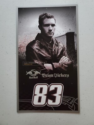 2007 Brian Vickers RED BULL RACING TEAM NASCAR DRIVER HERO Card 8x4½ | eBay