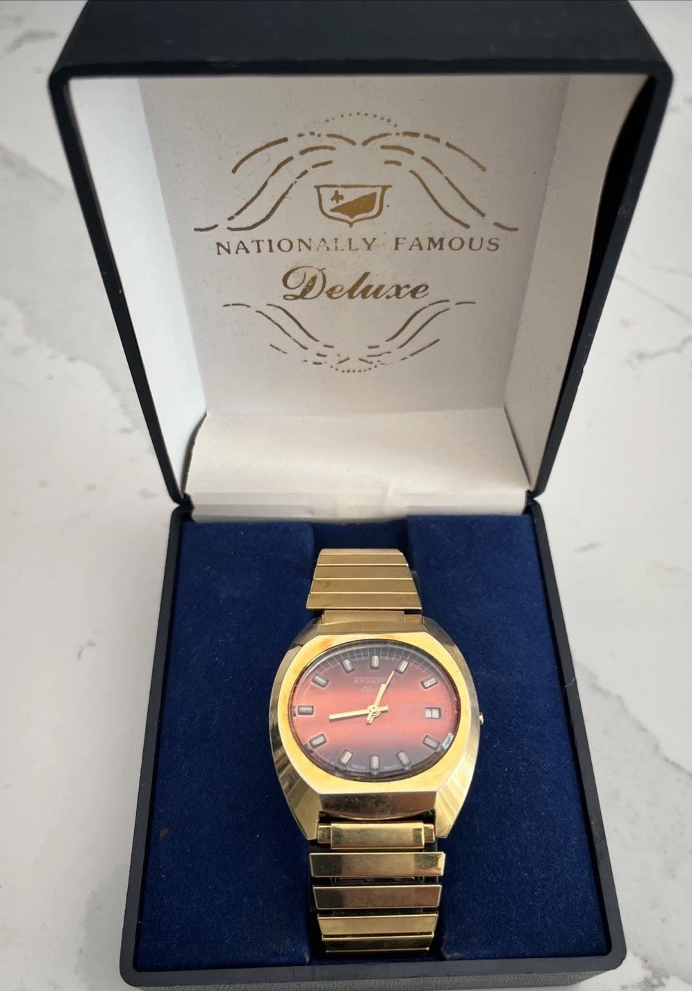 VTG Kronotron Electra Datomatic Swiss Watch w/ Box – … - Gem